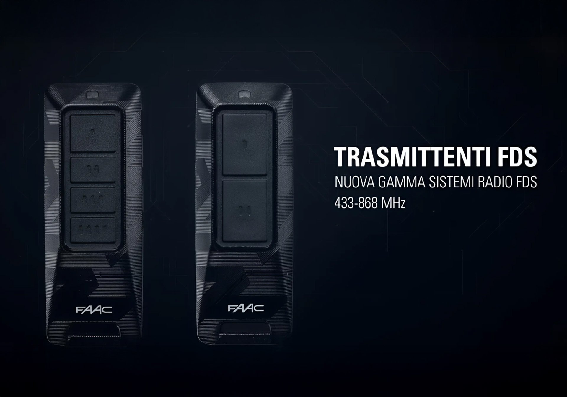Sistema FDS - Trasmittente 433-868MHz | FAAC